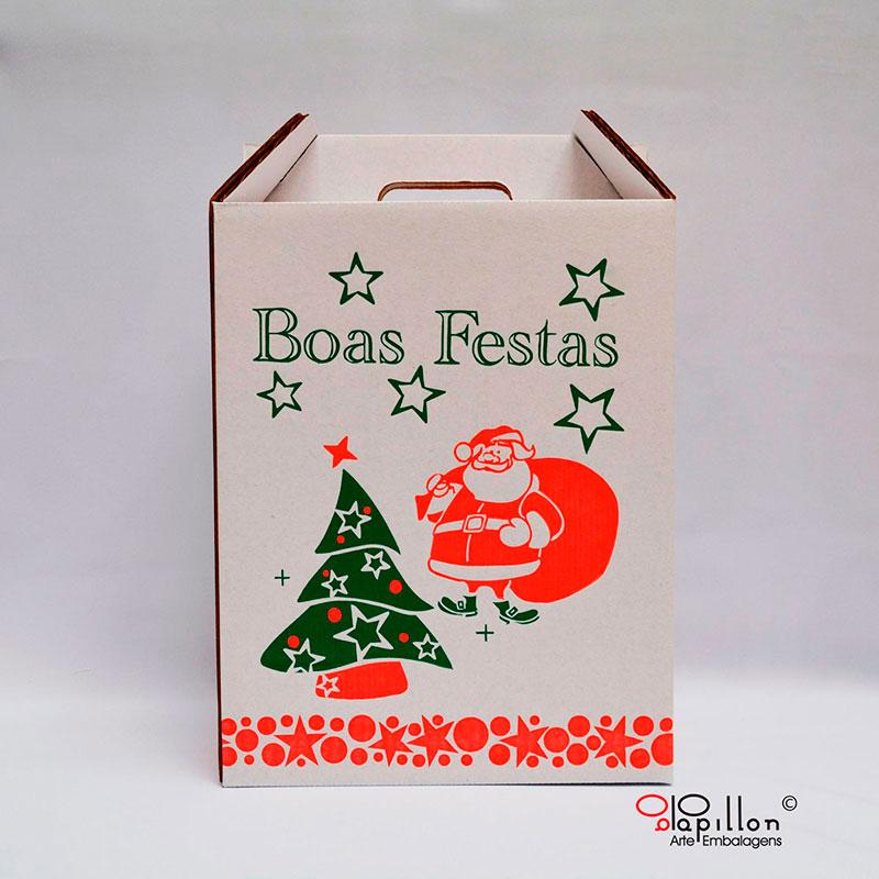 Caixa de papelão para cesta de natal - RR Embalagens - Solucões Industriais