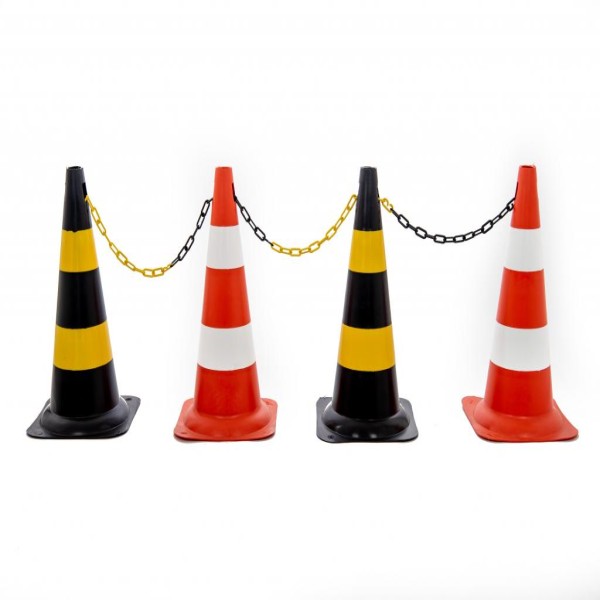cone de sinalização com corrente - Soluções Industriais