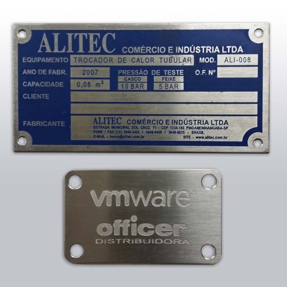 PLACA DE INOX - Solucões Industriais